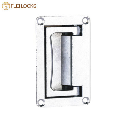 Metal Recessed Cabinet Handles , Concealed Pull Handle Plastic Spraying Surface