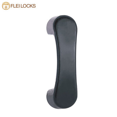 Black Flexible Flush Pull Handle , Industrial Cabinet Door Pulls With Lock Core