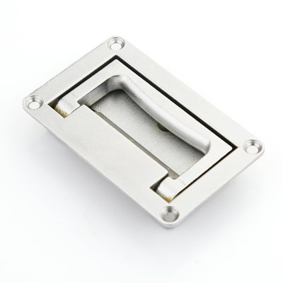 Metal Recessed Cabinet Handles , Concealed Pull Handle Plastic Spraying Surface