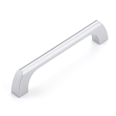 Modern Kitchen Door Pull Handles Silver / Black Powder Coating Finish