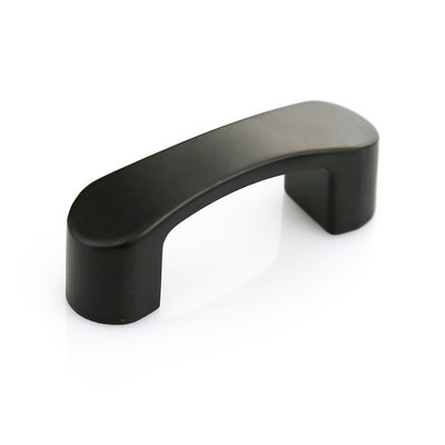 Black Flexible Flush Pull Handle , Industrial Cabinet Door Pulls With Lock Core