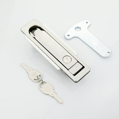 Easy Use Electrical Panel Lock , Button Swing Latch Lock Color Matt Zinc Alloy Material